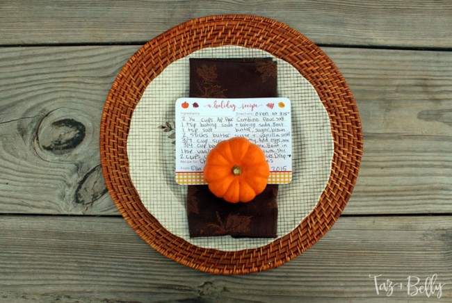 Printable Thanksgiving Recipe Cards - Oh My Creative