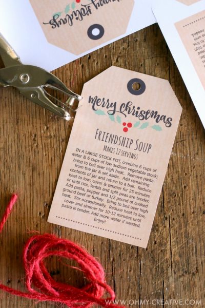 Friendship Soup In A Jar Gift - Oh My Creative