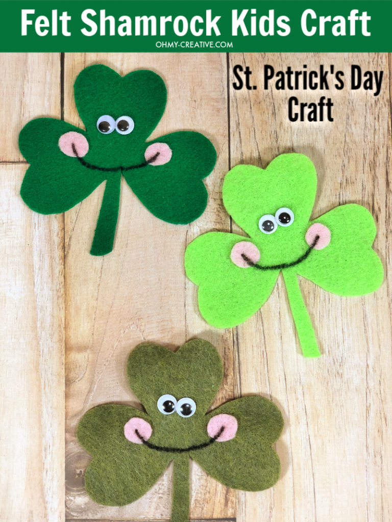 Easy Felt Shamrock Crafts For Preschoolers and Elementary Kids - Oh My ...