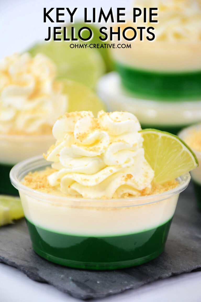 Creamy Key Lime Pie Jello Shots - Oh My Creative