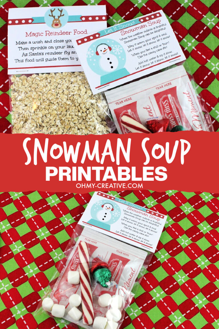 The Cutest Snowman Soup Gift Recipe - Oh My Creative
