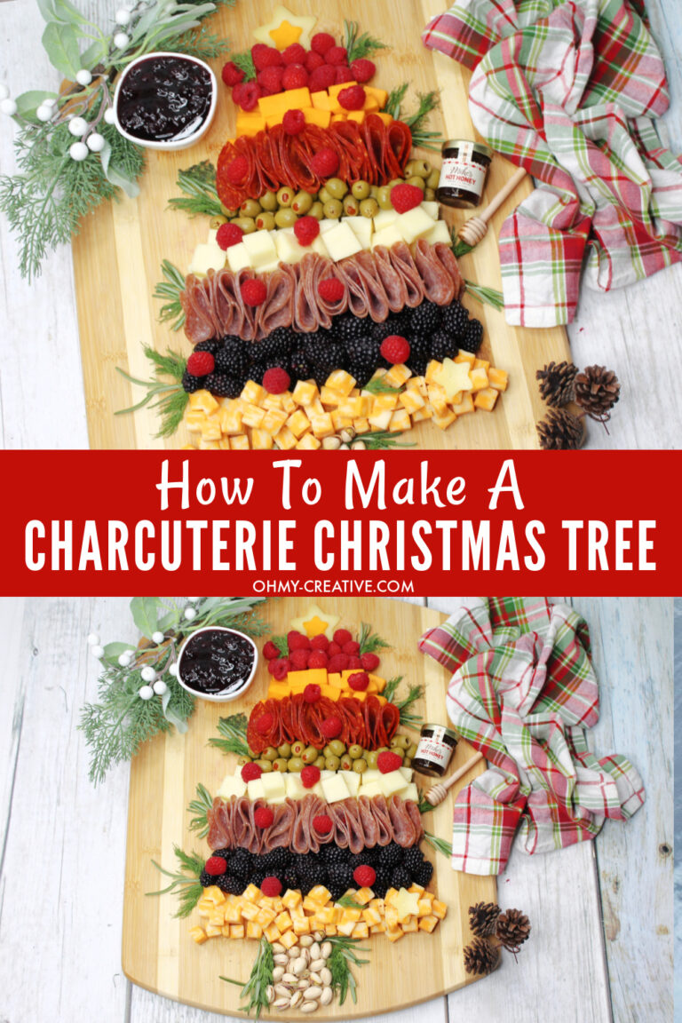 Simple Christmas Charcuterie Tree - Oh My Creative