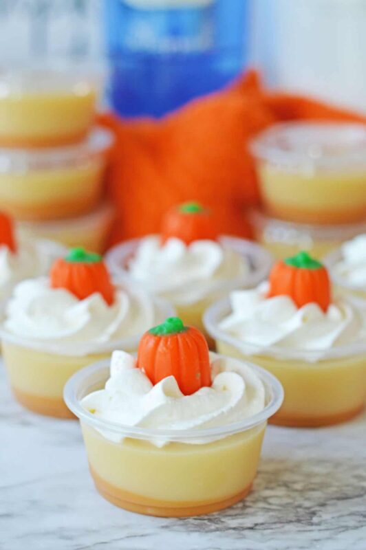 Festive Thanksgiving Jello Shots - Oh My Creative