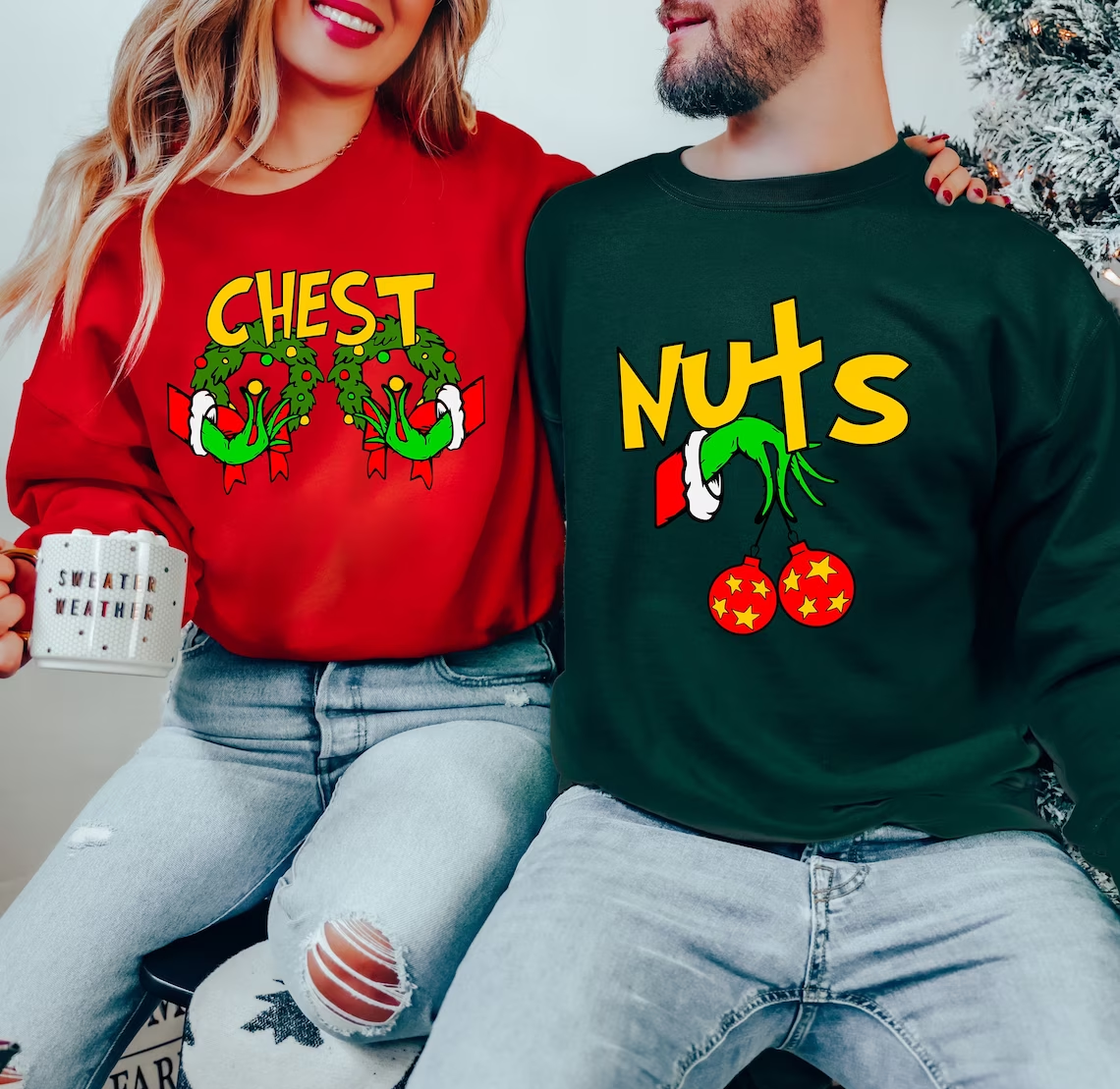 Matching Ugly Christmas Sweaters - Oh My Creative
