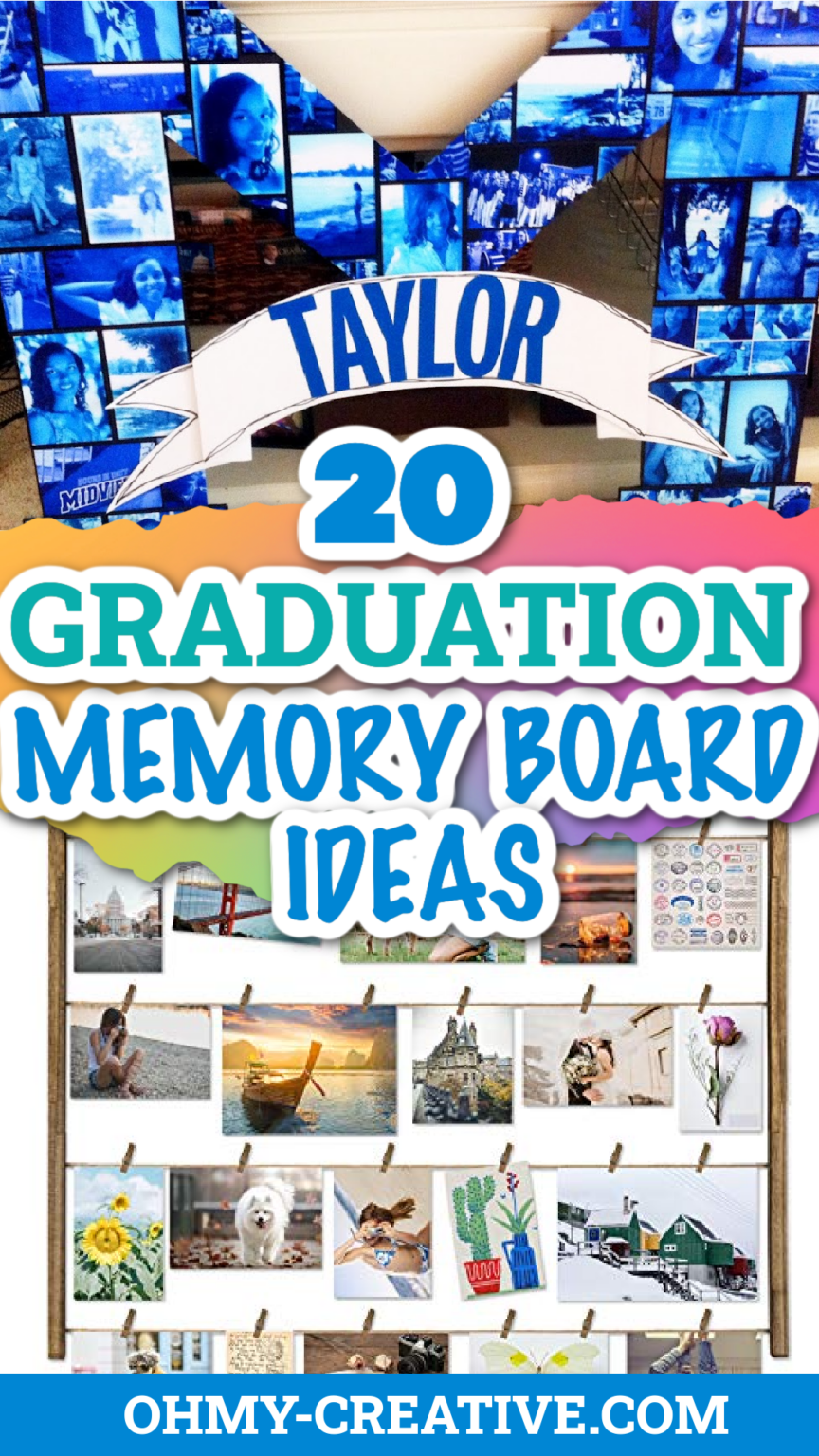 20 Graduation Memory Board Ideas - Oh My Creative