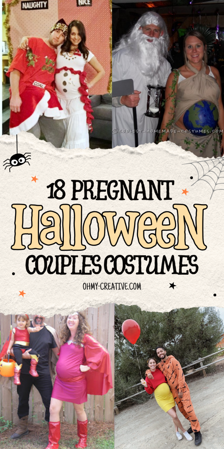 18 Pregnant Halloween Couples Costumes - Oh My Creative