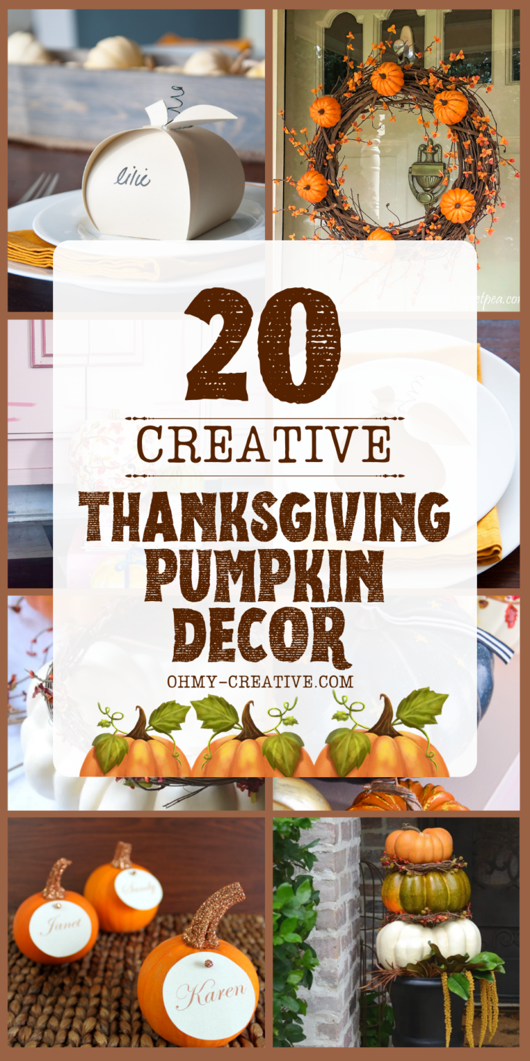 20 Creative Thanksgiving Pumpkin Decor - Oh My Creative
