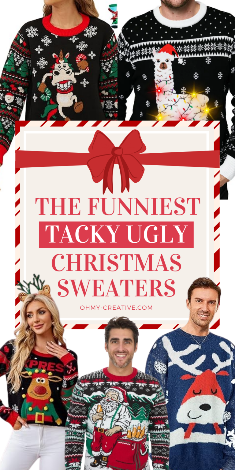 The Funniest Tacky Ugly Christmas Sweaters - Oh My Creative