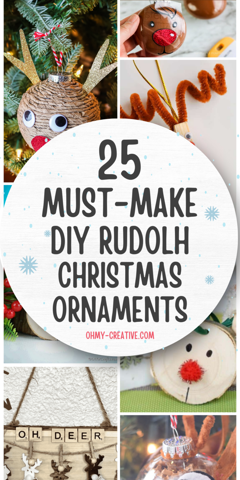 25 Must-Make DIY Rudolph Christmas Ornaments - Oh My Creative