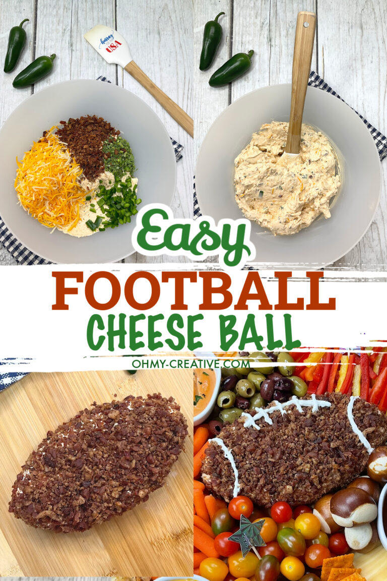 Easy Football Cheese Ball - Oh My Creative