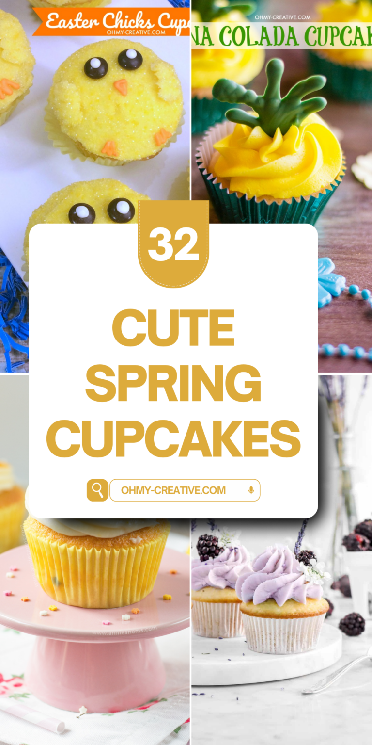 32 Cute Spring Cupcakes - Oh My Creative
