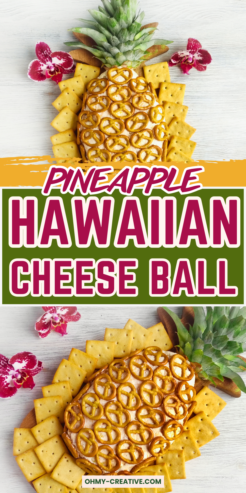 Pineapple Hawaiian Cheese Ball - Oh My Creative