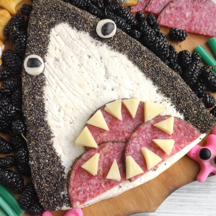 Shark-cuterie Board With Shark Cheese Ball - Oh My Creative