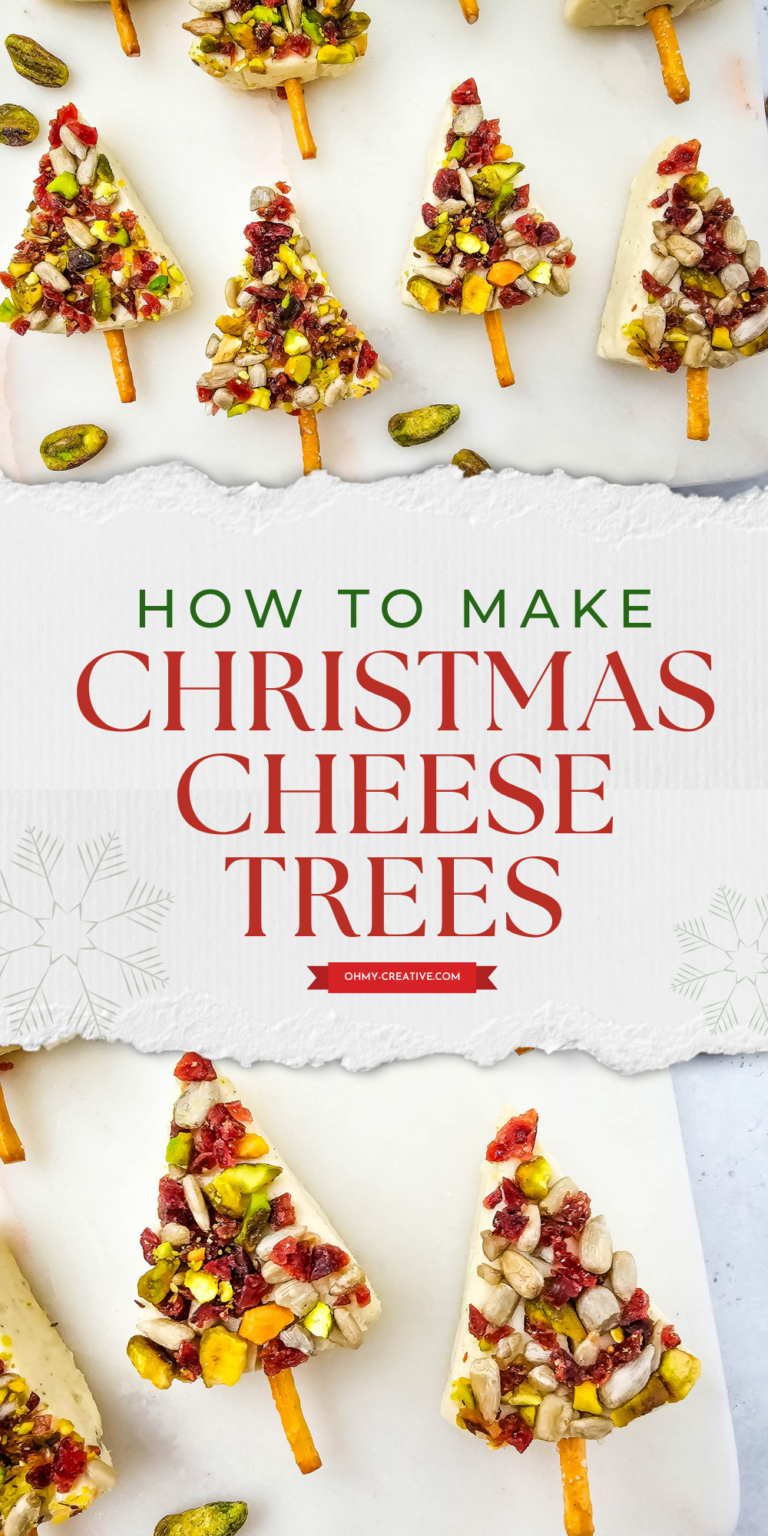 How to Make Christmas Cheese Trees - Oh My Creative